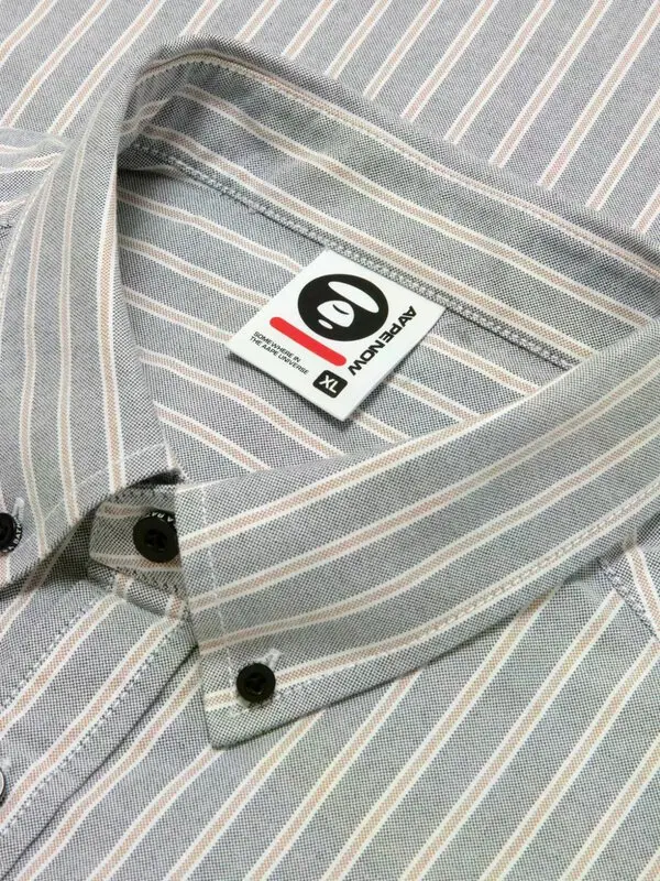 AAPE BY *A BATHING APE Logo-embroidered Shirt - Neutrals