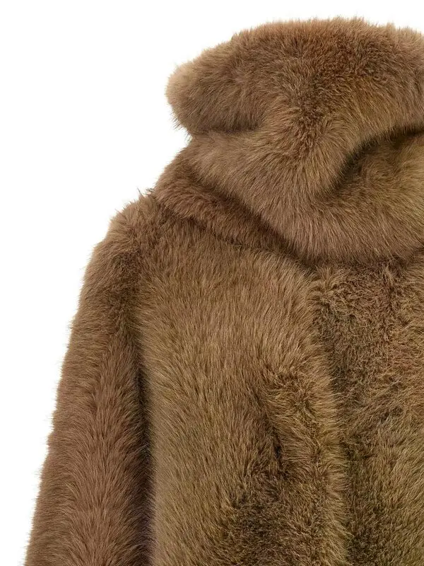 B&B COUTURE Long Sleeve Coat - Brown