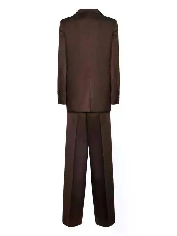 BLANCA VITA Peak-lapel Double-breasted Suit - Brown