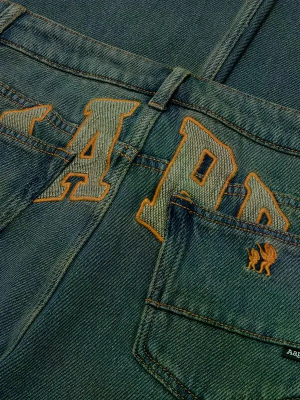 A BATHING APE Embroidered-pocket Jeans