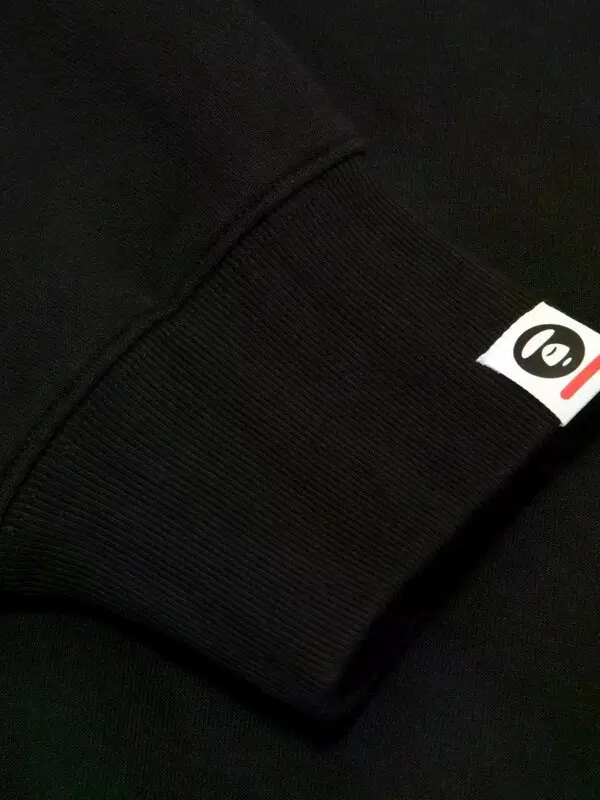 AAPE BY *A BATHING APE Embroidered-logo Sweatshirt - Black