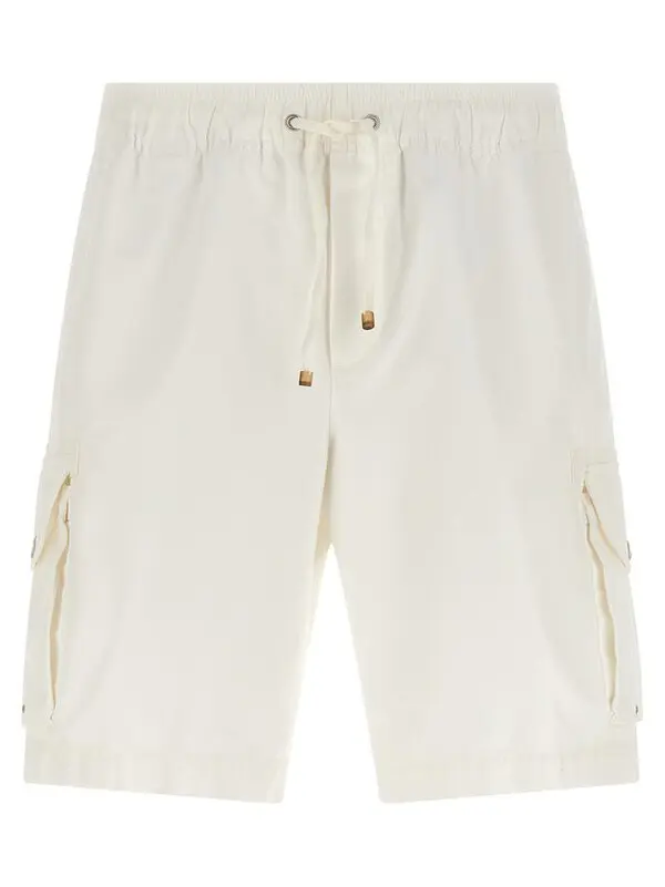 Brunello Cucinelli Cargo Pocket Bermuda Shorts - White