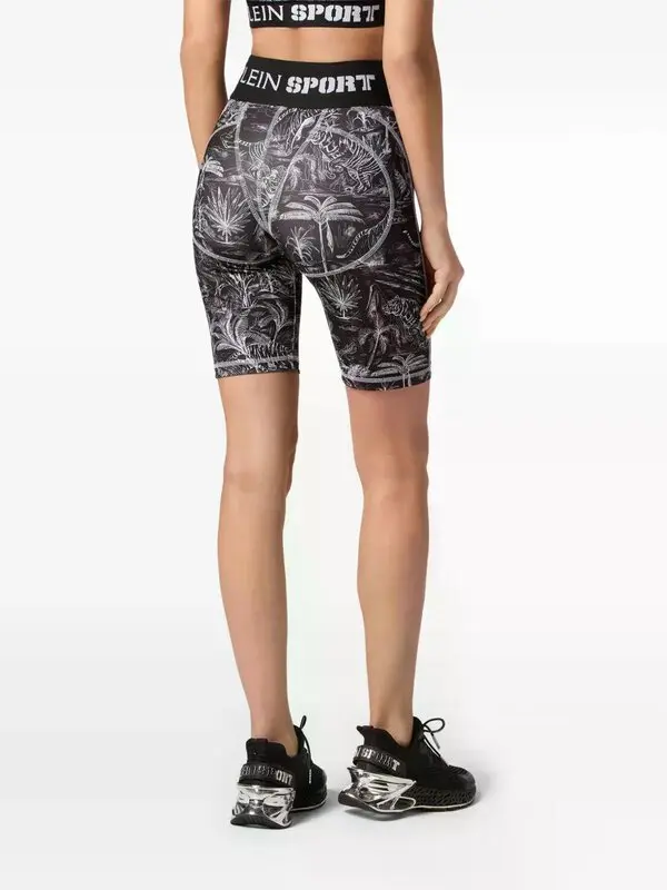 PLEIN SPORT Jungle Print Compression Shorts