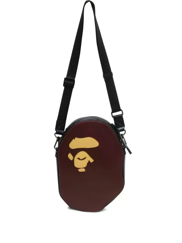 A BATHING APE Logo Messenger Bag - Brown