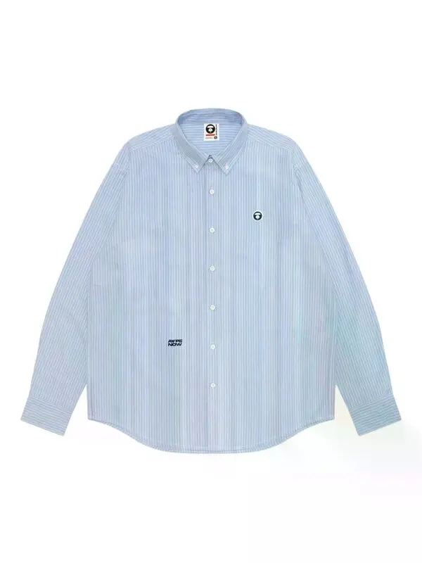 AAPE BY *A BATHING APE® Embroidered Striped Shirt
