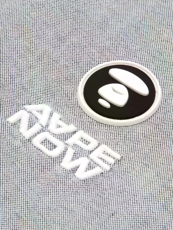 AAPE BY *A BATHING APE Embroidered-logo Shirt - Grey