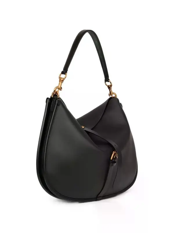 Etro Buckle-fastening Leather Shoulder Bag - Black