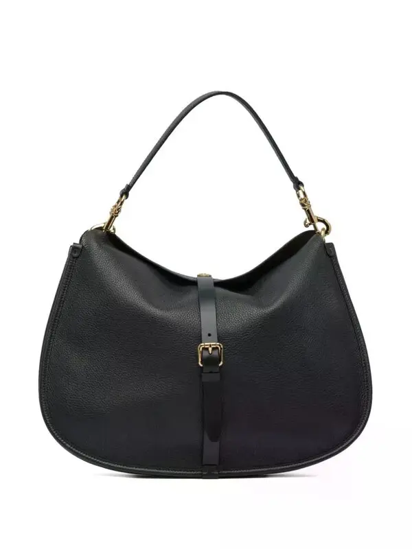 Etro Buckle-fastening Leather Shoulder Bag - Black
