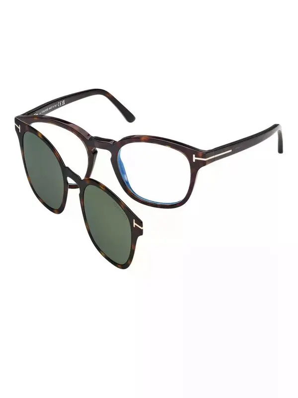 TOM FORD Clip-on Round Eyeglasses