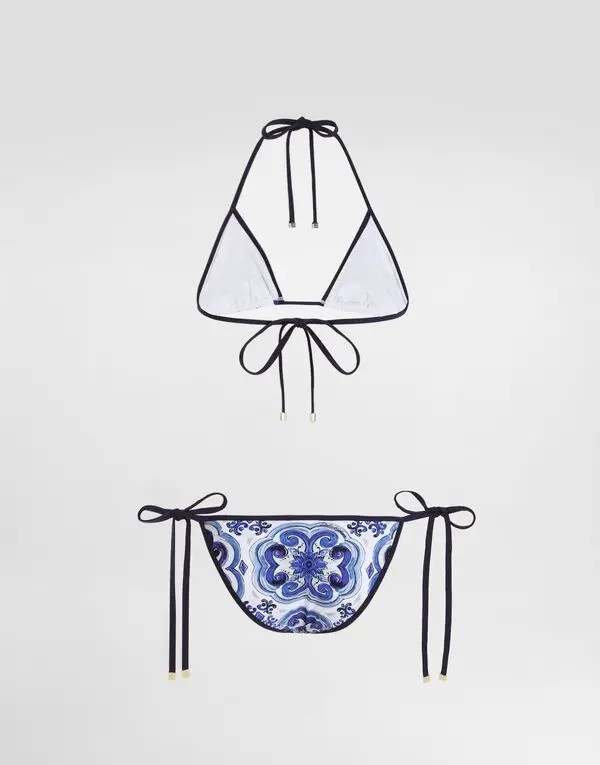 Dolce & Gabbana Majolica Triangle Bikini - Print