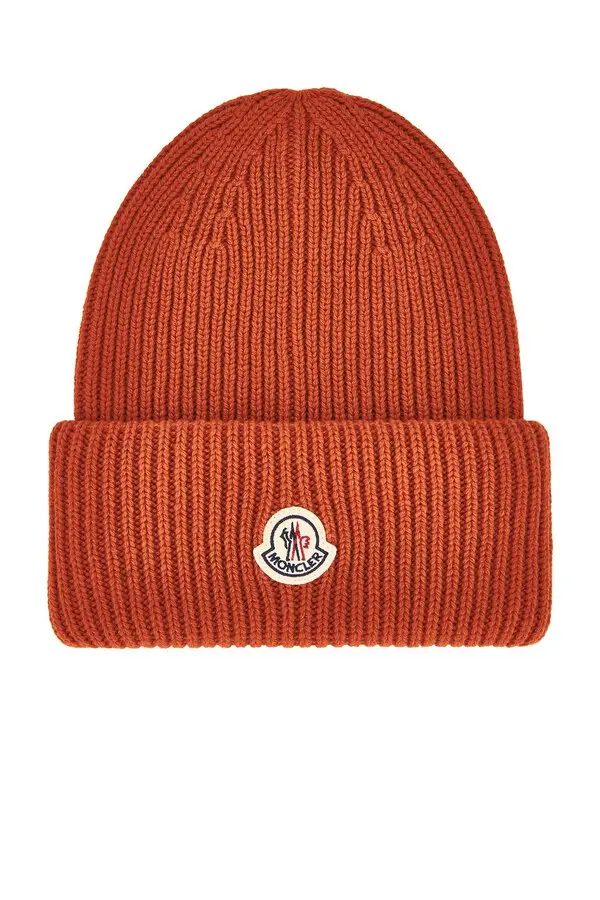 Moncler Logo Beanie - Red