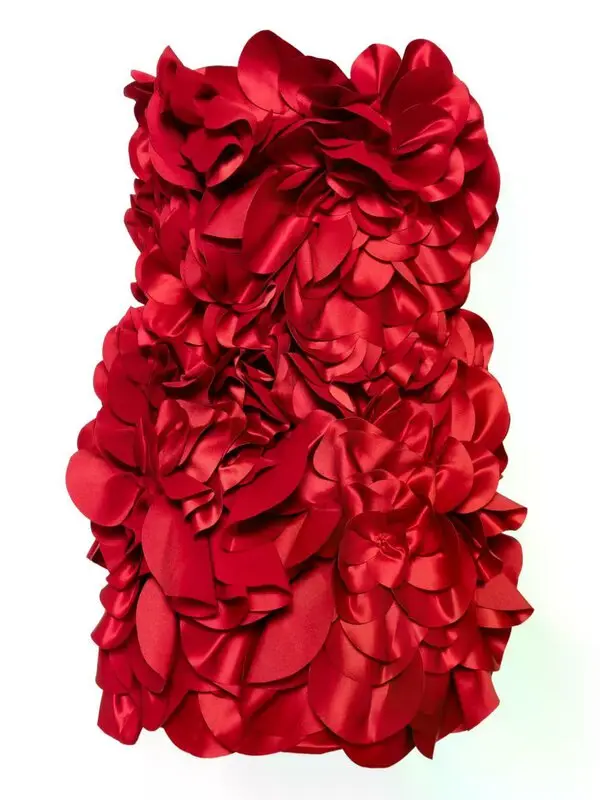 SAIID KOBEISY Floral-embellishment Mini Dress - Red