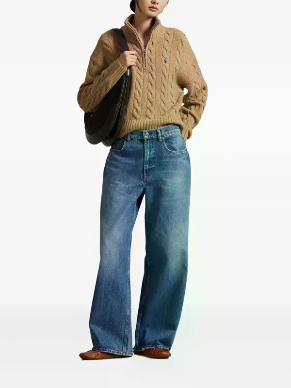 Polo Ralph Lauren Cable-knit Mock-neck Sweater