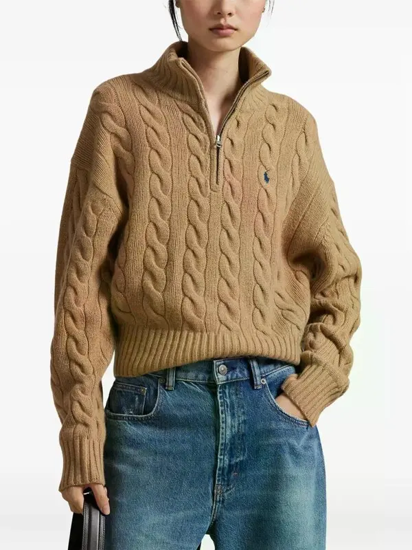 Polo Ralph Lauren Cable-knit Mock-neck Sweater