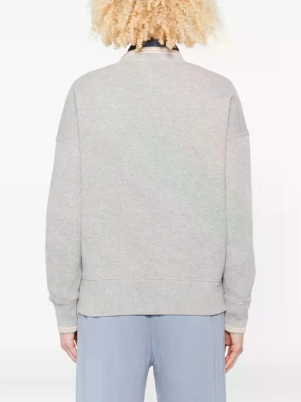 AUTRY Embroidered Checked Lettering Sweatshirt