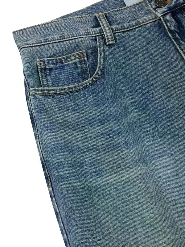 STUDIO TOMBOY Whiskered-effect Straight Leg Jeans