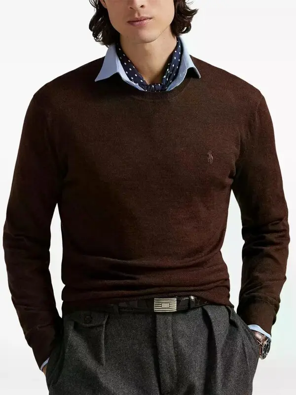 Polo Ralph Lauren Crew Neck Sweater With Embroidered Logo