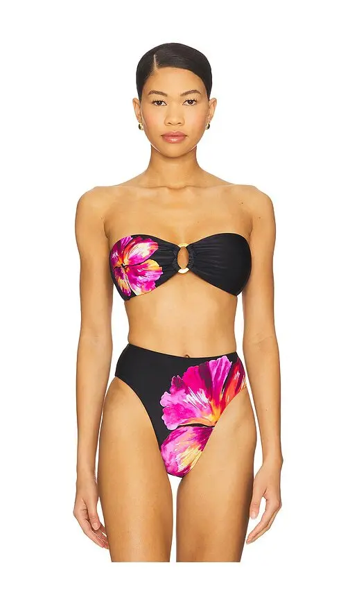 L*Space Jasper Bikini Top - After Midnight Hibiscus