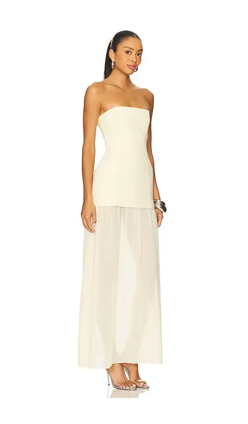 Amanda Uprichard X Linda Strapless Maxi Dress - Cornsilk