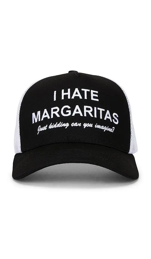 MOTEL MARGARITA I Hate Margs Trucker Hat - Black & White