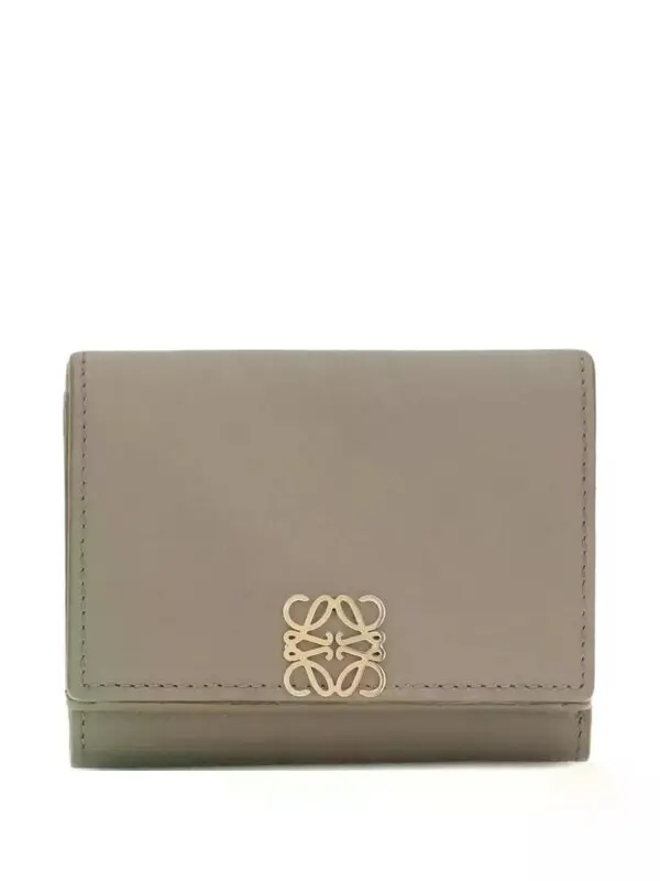 Loewe Crest-embellished Trifold Wallet - Grey