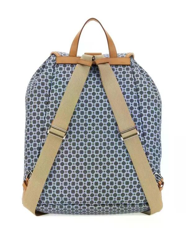 Prada Printed Leather-trimmed Backpack
