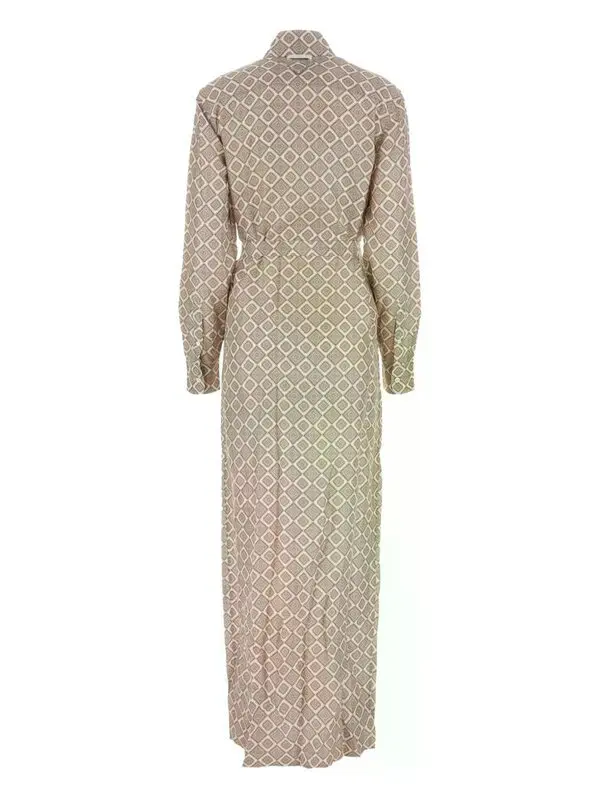 Prada Geometric-print Maxi Shirt Dress
