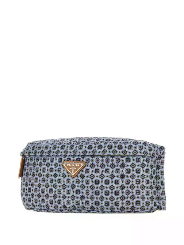 Prada Printed Belt Bag - Blue