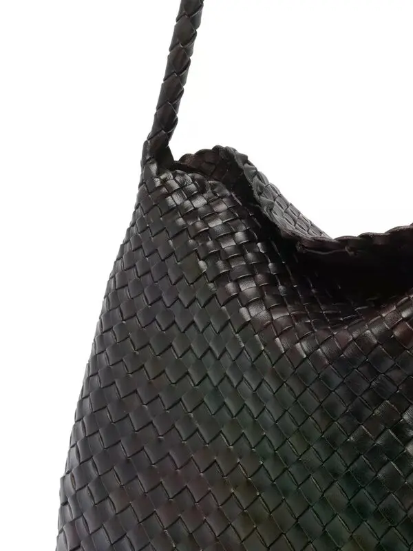 Dragon Diffusion Santa Maria Woven Leather Tote Bag - Brown
