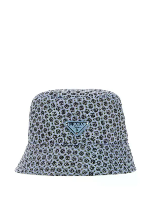 Prada Printed Bucket Hat - Blue
