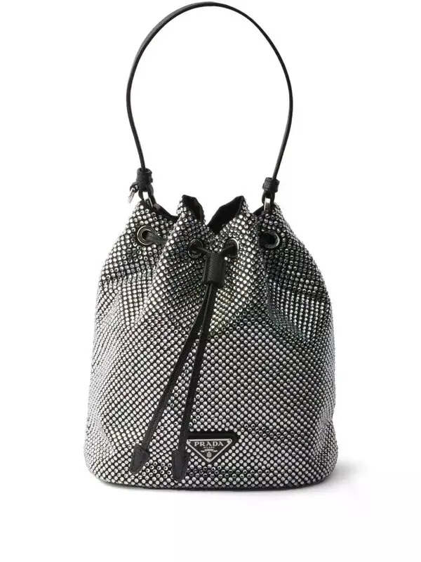 Prada Mini Crystal-embellished Bucket Bag