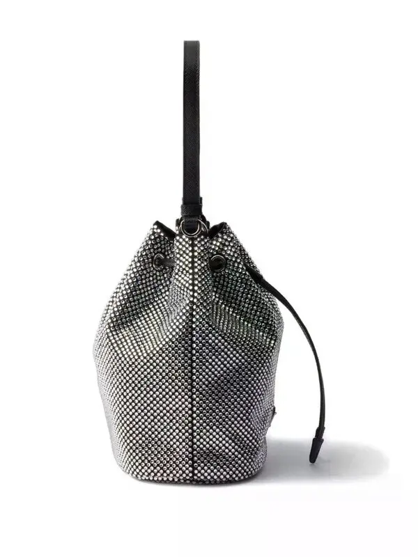 Prada Mini Crystal-embellished Bucket Bag