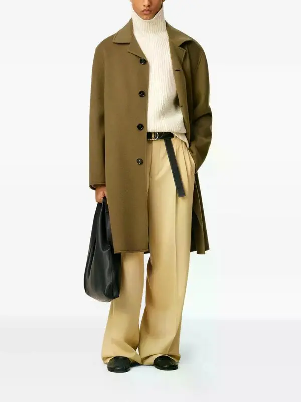 AMI Paris Wool Belted Overcoat