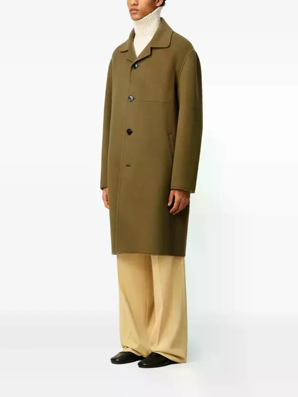 AMI Paris Wool Belted Overcoat