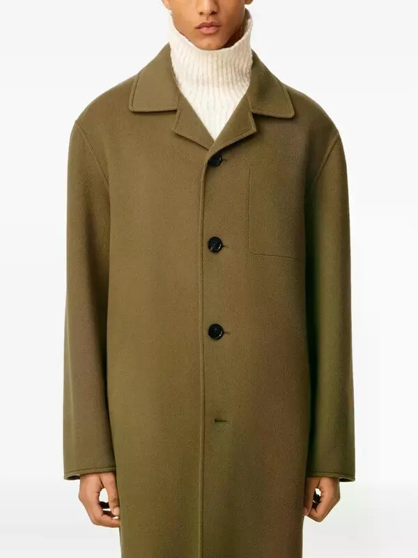 AMI Paris Wool Belted Overcoat