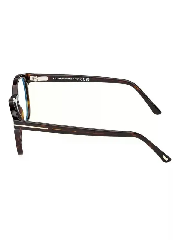 TOM FORD Clip-on Round Frame Glasses - Brown