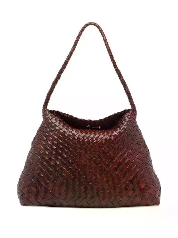 Dragon Diffusion Santa Maria Woven Leather Shoulder Bag - Brown