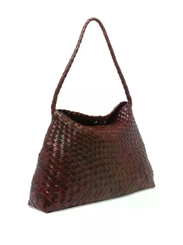 Dragon Diffusion Santa Maria Woven Leather Shoulder Bag - Brown