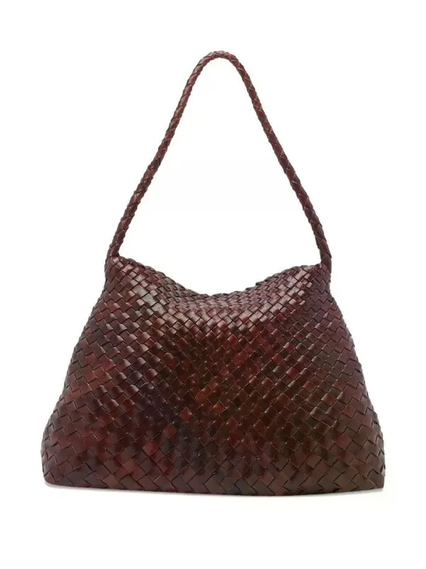 Dragon Diffusion Santa Maria Woven Leather Shoulder Bag - Brown