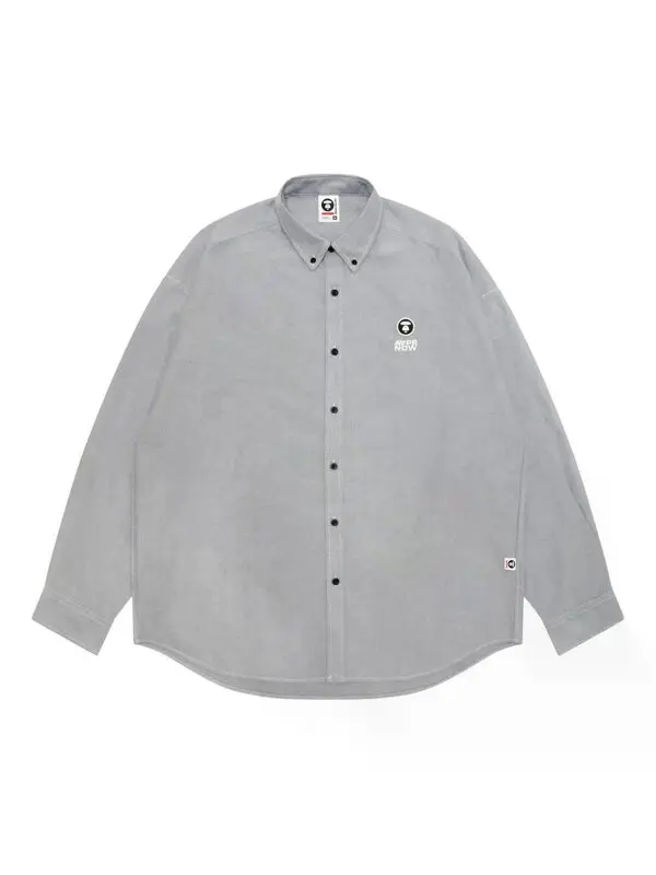 AAPE BY *A BATHING APE Embroidered-logo Shirt - Grey