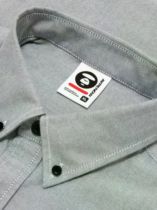 AAPE BY *A BATHING APE Embroidered-logo Shirt - Grey