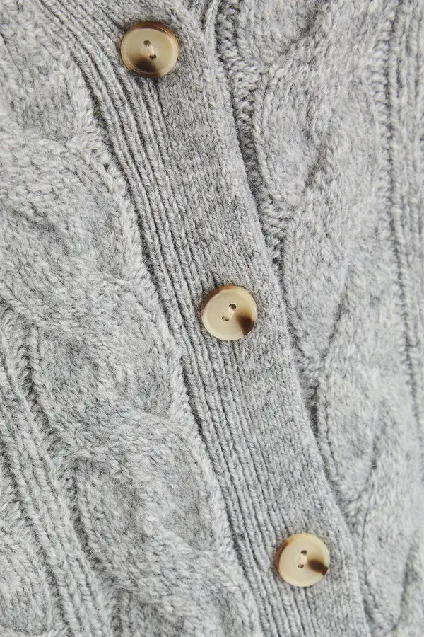 Vince Cable-knit Wool-blend Vest