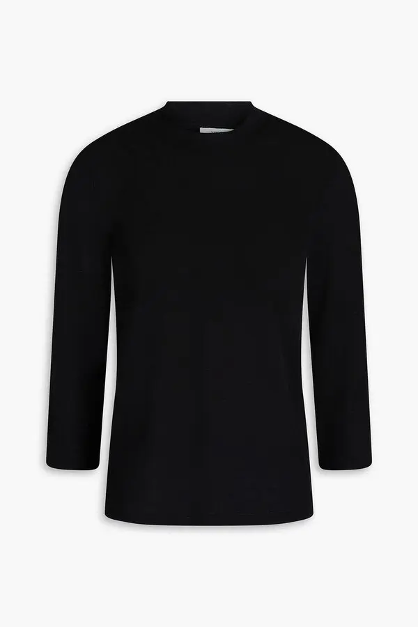 Vince Wool Knit Top - Black