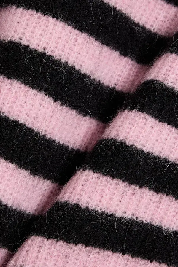 GANNI Striped Knitted Sweater