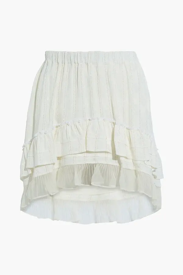 Isabel Marant Malou Ruffled Jacquard Mini Skirt
