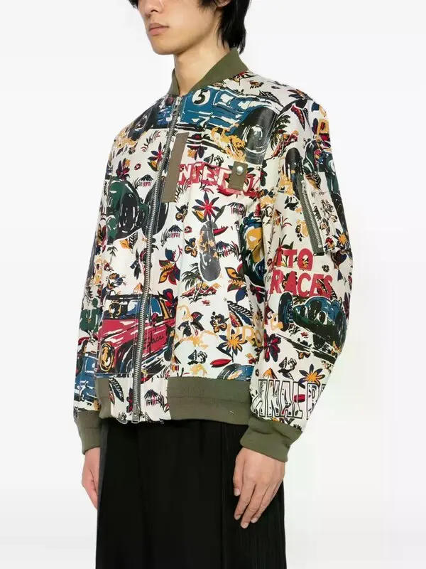 Sacai Tropical-print Jacket