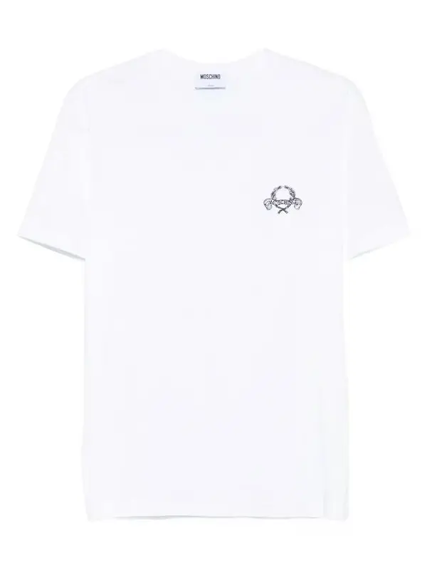 Moschino Logo-embroidered T-shirt - White