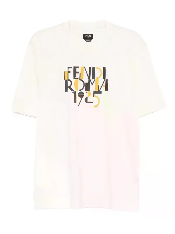 Fendi Roma 1925 Graphic T-shirt - Neutrals