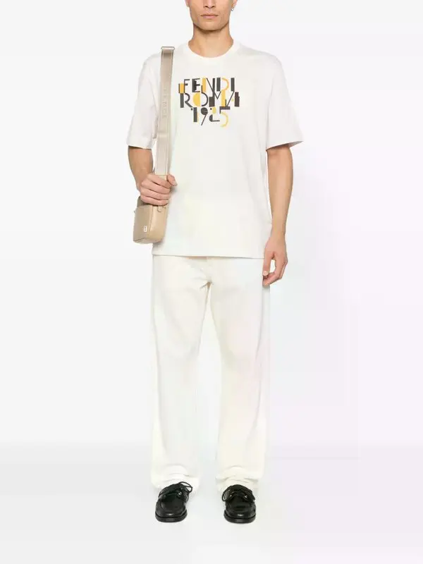 Fendi Roma 1925 Graphic T-shirt - Neutrals