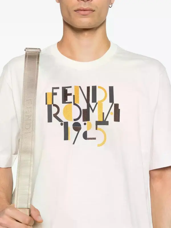 Fendi Roma 1925 Graphic T-shirt - Neutrals
